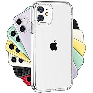 FanTEK Compatible for iPhone 11 Case, Clear Crystal TPU Phone Cases Compatible with iPhone 11 6.1 Inch