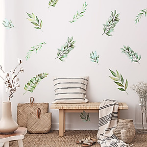 276 Pieces Country Leaves Peel and Stick Wall Decals Leaves Wall Decals Modern Wall Art Decals Temperate Leaves Wall Decals Stickers Fresh Leaf Wall Decals Plants Tree Leaves for Kids Nursery Room