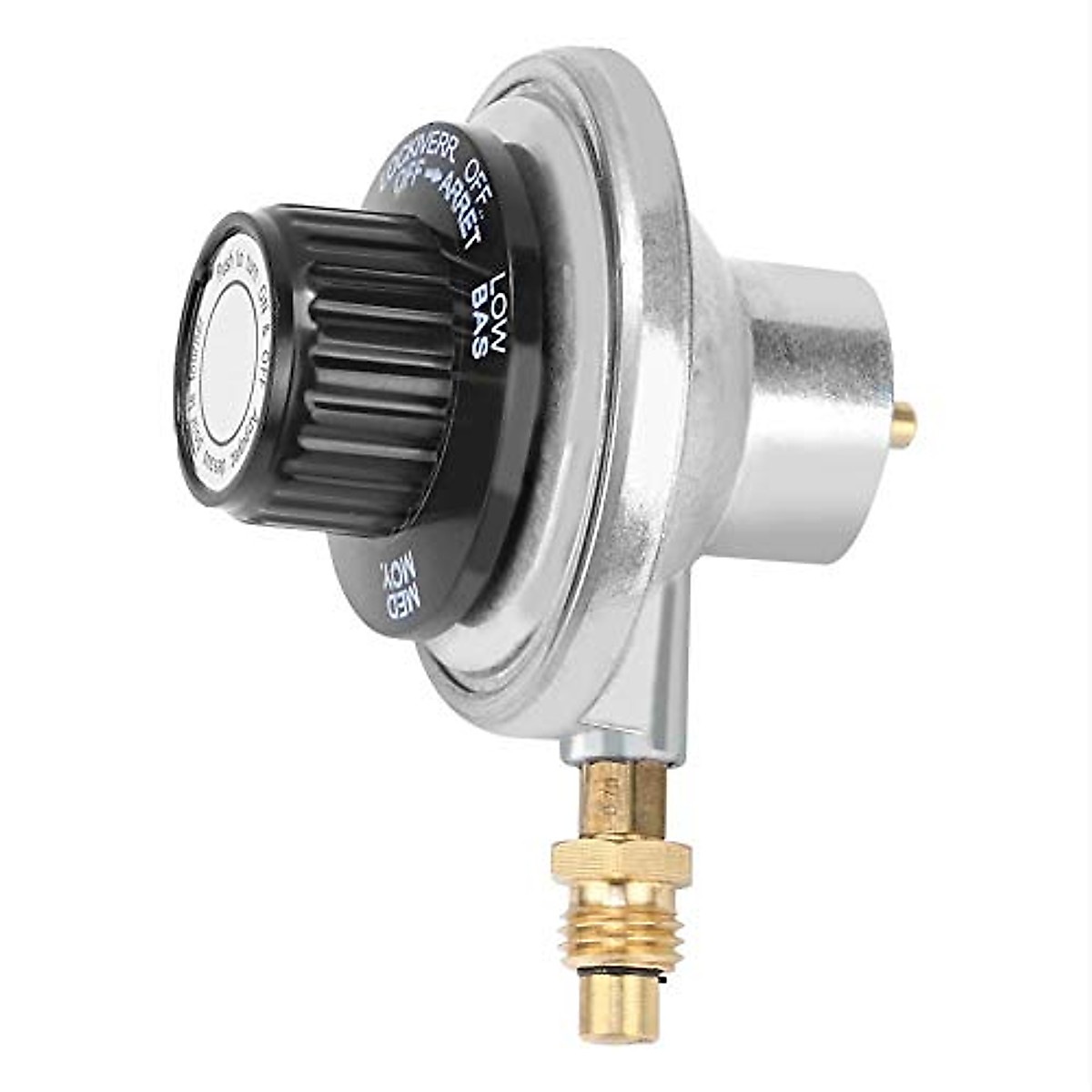 Adjustable Grill Regulator, Durable Gas Zinc Alloy Low-Pressure Regulator, Thread Burner Accessory for Camping Barbecues Easy to Install