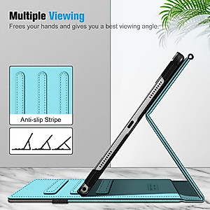 Fintie Case for Samsung Galaxy Tab A8 10.5 Inch 2022 Model (SM-X200/X205/X207), Multi-Angle Viewing Smart Stand Back Cover with Pocket Auto Wake/Sleep, Turquoise