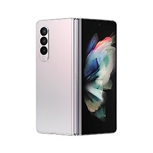 SAMSUNG Galaxy Z Fold 3 5G Cell Phone, Factory Unlocked 2-in-1 Android Smartphone Tablet, 256GB, 120Hz, Foldable Dual Screen, Under Display Camera, US Version, Phantom Silver
