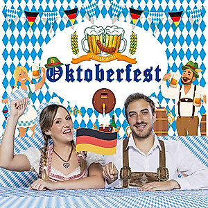 Oktoberfest Backdrop, Oktoberfest Decorations, 71 x 43'' Oktoberfest Photo Backdrop Party Decorations for Bavarian German Beer Festival, Oktoberfest Party Supplies Decor