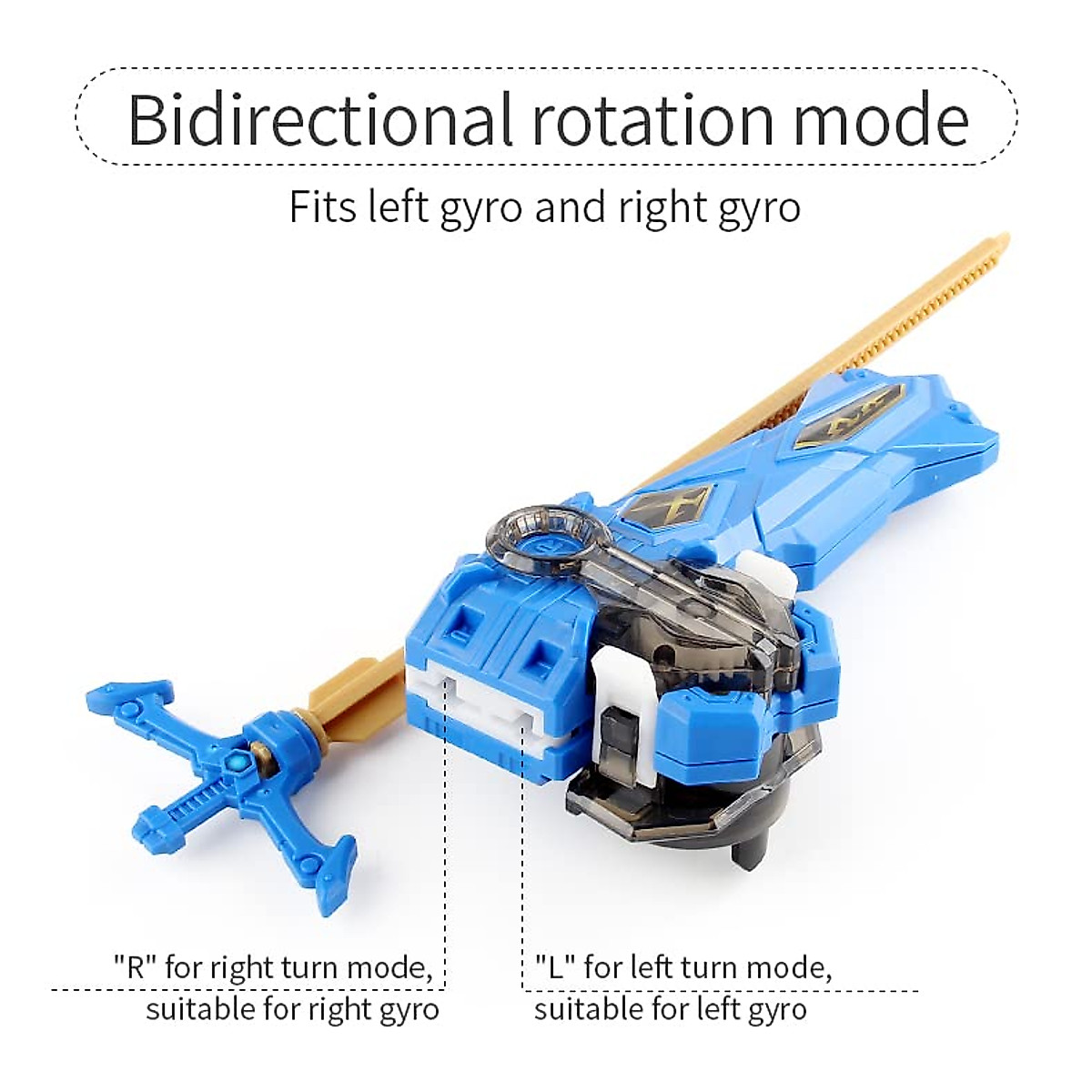 2-Piece Gyros(B-185 B-201) + 1-Piece Launcher Battle Bey Burst Set, Battling Tops, Stickers & Launchers Set, Boys Kids Birthday Party Idea 534