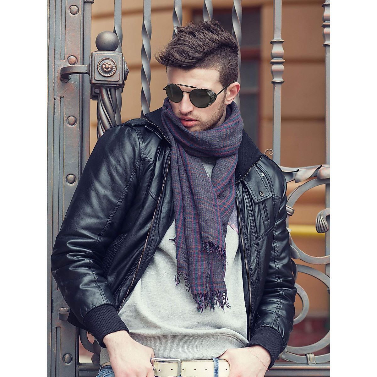 4 Pairs Steampunk Sunglasses Retro Gothic Sunglasses Unisex Vintage Sunglasses (Black Frame Grey Lens, Silver Frame Silver Lens, Gold Frame Brown Lens, Brown Frame Brown Lens)