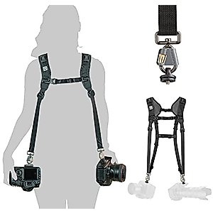 BlackRapid Double Breathe Camera Harness, Trusted Design For One Or Two SLR, DSLR, Mirrorless Cameras