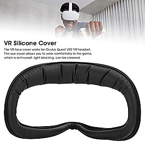 VR Face Pad Skin‑Friendly Environmentally Friendly Silicone Eye Cover for Quest2 VR Headset Office Home Headset