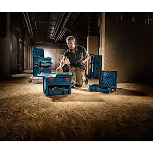 BOSCH L-BOXX-1 4.5 In. x 14 In. x 17.5 In. Stackable Tool Storage Case , Blue