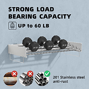 YEPATER Wall Mounted Clothes Drying Rack, Collapsible Drying Racks for Laundry Bathroom, 5 Stainless Steel Rods, 60 lb Capacity, with Wall Template Screwdriver Bit, Drill Bit, White,40 in