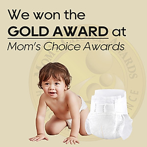 ECO BOOM Diapers, Viscose from Bamboo Diapers, Natural Soft Disposable Nappies for Infant, Size 2 Suitable for 6 to 16lb (Small - 36 Count)