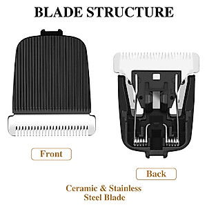2 Pack Replacement Blade for Manscaped The Lawn Mower Electric Groin Hair Trimmer Blade, Hygienic Snap-In Replacement Blades Compatible with Manscaped Lawn Mower 4.0 3.0 2.0 Replaceable Blade, Black