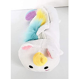 Unicorn Pencil Case for Girls, Cosmetic Makeup Pen School Supplies Marker Pouch Bag with Zipper for School Work College Office Desk Travel Teens Tweens Gift