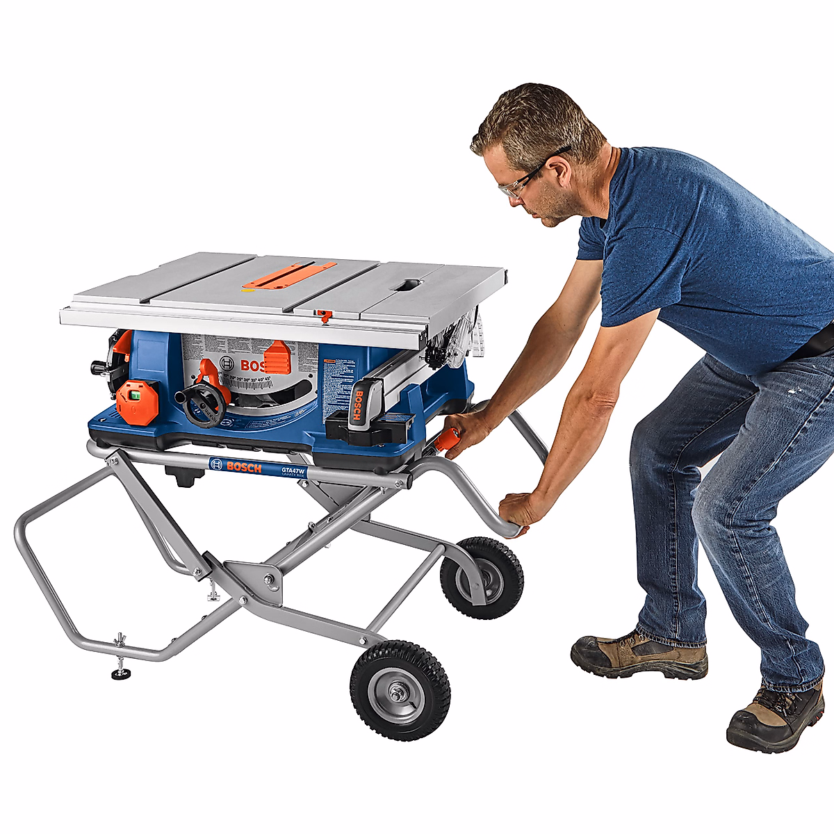 BOSCH 10 In. Worksite Table Saw with Gravity-Rise Wheeled Stand 4100XC-10