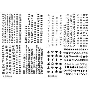 30 Sheet Alphabet Temporary Tattoo Stickers Finger Tattoos Black English Letters DIY Name Tattoo Cross Crown Tattoos Wrist Finger Body Art Fake Tattoo Kit for Adults Women Men and Kids