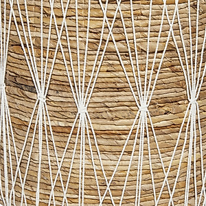 Set of 3 Brown Banana Leaf Storage Basket 21", 19", 17"H