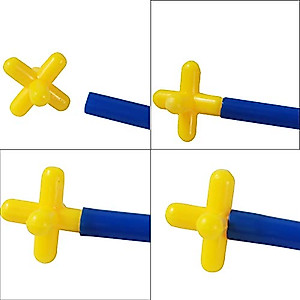 RAINBOW TOYFROG Building Straws and Connectors - STEM Blocks Construction Toys for Boys & Girls - 300 Pcs Straw Building Set - Engineering Connector Blocks for Kids