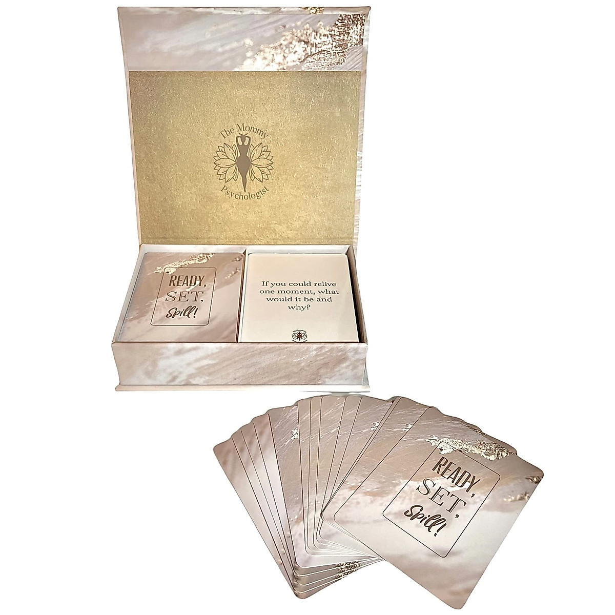 Postpartum Gifts for Moms and Parents-(Ready, Set, Spill! Conversation Cards: The Mommy Edition) 150 Insightful and Fun Questions for Social Gatherings, Therapeutic Settings, & Journal Writing Prompts