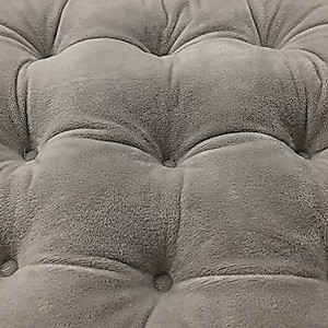 RULLENY Set of 6 Chair Pads and Seat Cushions with Ties Non Slip Comfortable and Soft for Indoor, Dining Living Room, Kitchen, Office Chair, Den, Travel, Washable (Light Grey, 6)