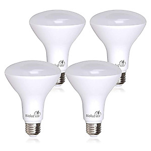 Bioluz LED 4 Pack 90 CRI BR30 LED Flood Light Bulbs Indoor Outdoor INSTANT ON DIMMABLE Warm White 2700K Replaces 65-95 Watt Using 9.5 Watts UL Listed 2016 Title 20 High Efficacy Lighting