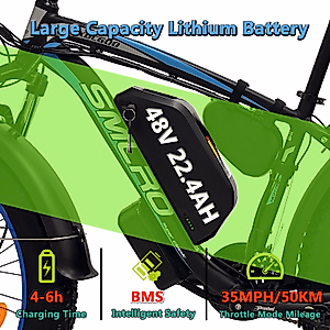 Electric Bike for Adult, [Upgraded Version] Dual Motor 2000W 22.4Ah 35MPH AWD Ebike 21 Speed 26" Fat Tire MTB Hydraulic Disc Brake Front Suspension (Black)