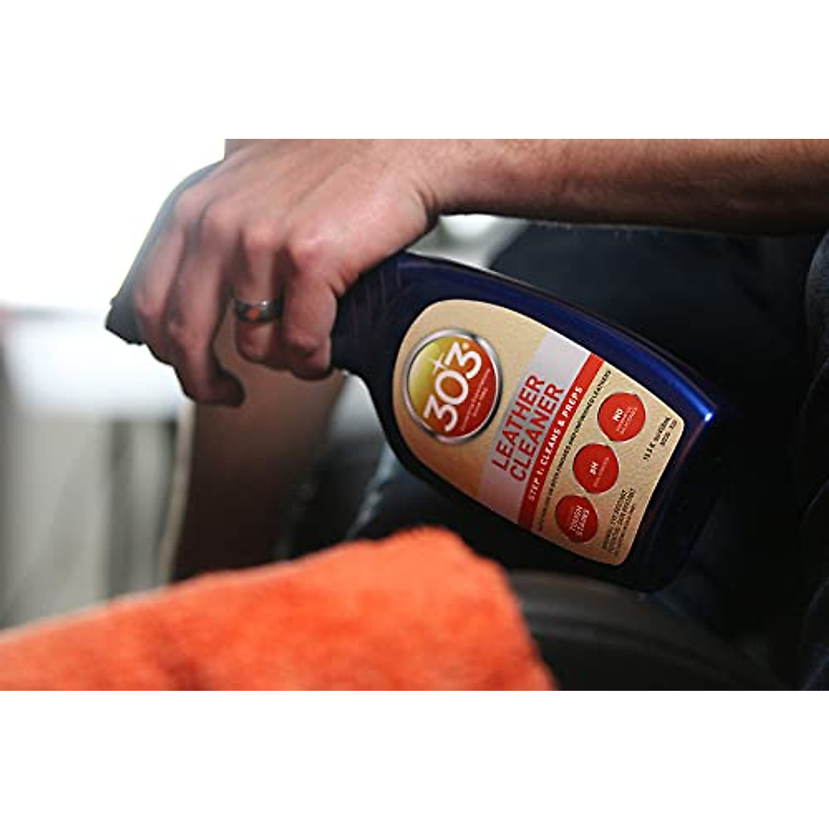303 Leather Cleaner - Step 1: Cleans & Preps - Safe for Use On Finished & Unfinished Leathers - Cleans Tough Stains - pH Balanced - No Harmful Silicones, 15.5 fl. oz. (30230CSR) Packaging May Vary
