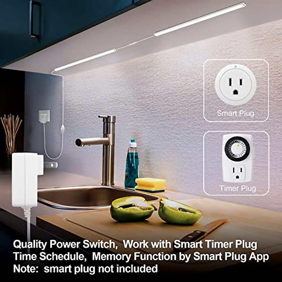 yotutun Under Counter Lights for Kitchen 3Pack Dimmable Under Cabinet Light, 13Inch 10W Closet Lights with Memory Function, Bright LED Cabinet Lights for Kitchen,Shelf,Desk,Workspace (3 Pack)