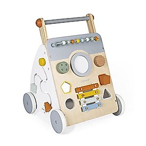 Janod Sweet Cocoon Wooden Multi-Activity Baby Walker - Ages 12 Months+ - J04410