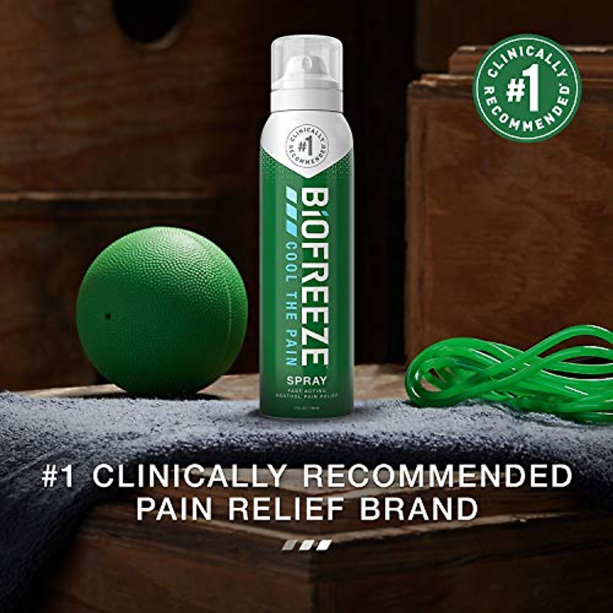 Biofreeze Pain Relief Spray, 4 oz. Aerosol Spray, Pack of 2, Colorless (Packaging May Vary)