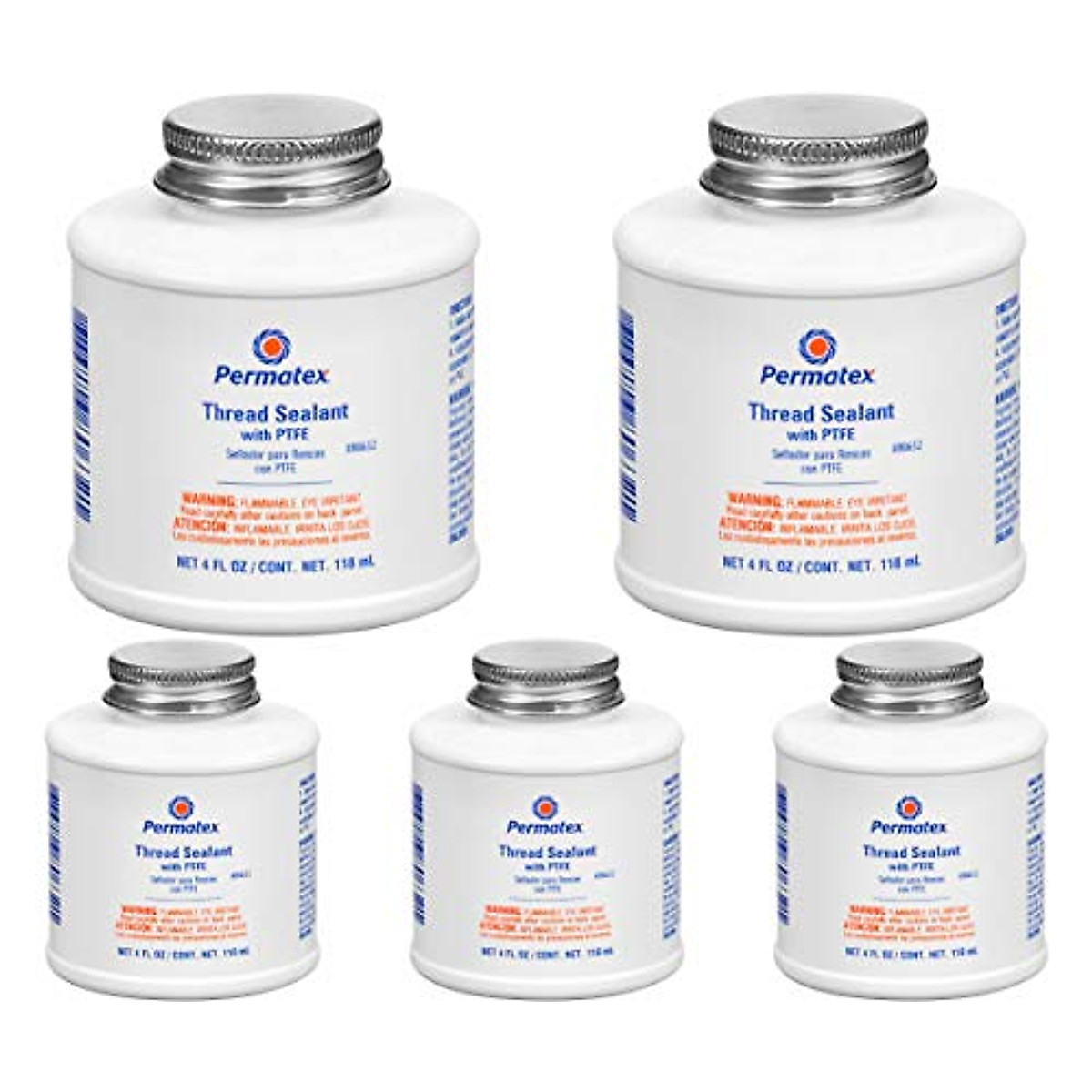 Permatex 80632 Thread Sealant with PTFE, 4 oz. (5 Pack)