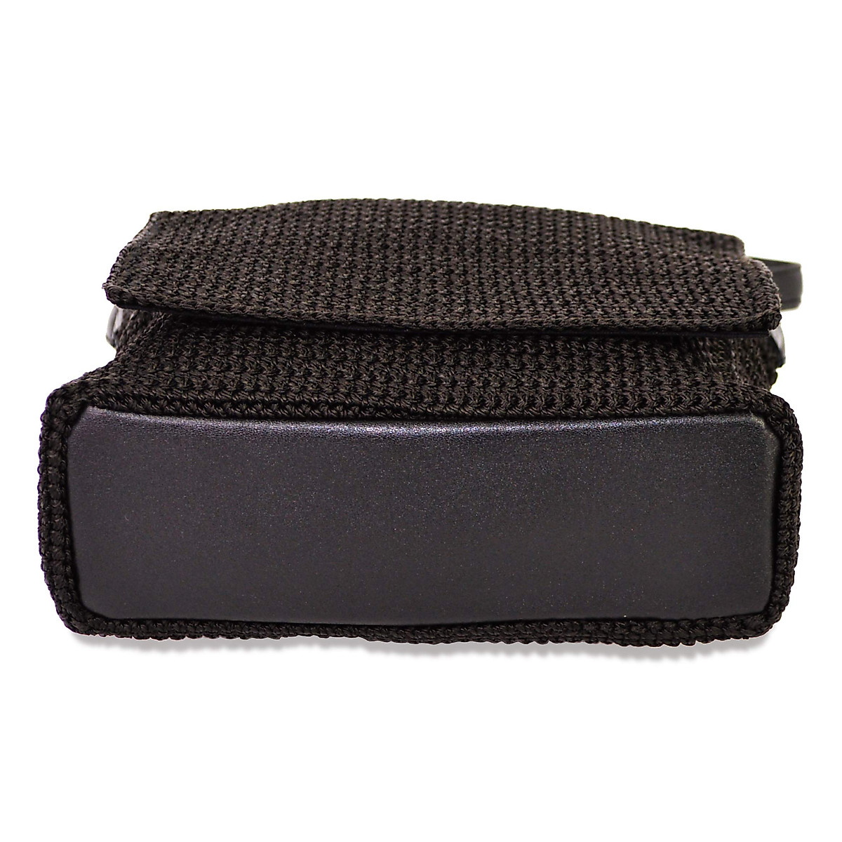 Rising Phoenix Industries Cute Black Crochet Crossbody Bag with Zipper and Flap Closure, Boho Style Handbag Purse with Faux Leather Strap