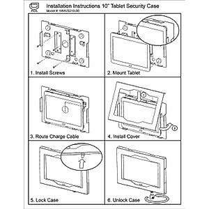 TABcare Security Locking Metal Case for Dell Latitude 5285 5290 7200 7210 as Kiosk, POS, Store, Show Display (Black, Wall Mount VESA)