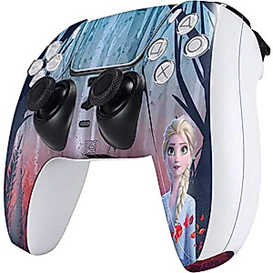 Skinit Decal Gaming Skin Compatible with PS5 Controller - Officially Licensed Disney Frozen II Elsa Design