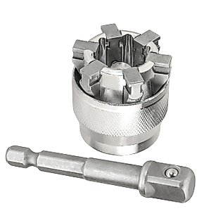 YAKAMOZ Adjustable Universal Socket Wrench Grip Adapter 10-19mm Hex Head Nuts and Bolts Driver Tool for 3/8" Drive Ratchet Torque Wrench and Power Drill