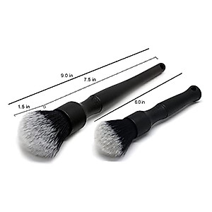 Ultra-Soft Detailing Brush Set, Comfortable Grip and Scratch-Free Cleaning for Exterior, Interior Panels, Emblems, Badges, Gauge Cluster, Infotainment Screen