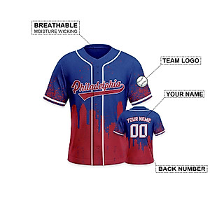 Custom Baseball City Graffiti Jersey Shirt for Men Women Youth Perfect Fans Uniform Gifts-Printed or Stitched Personalize with Your Name & Number S-5XL