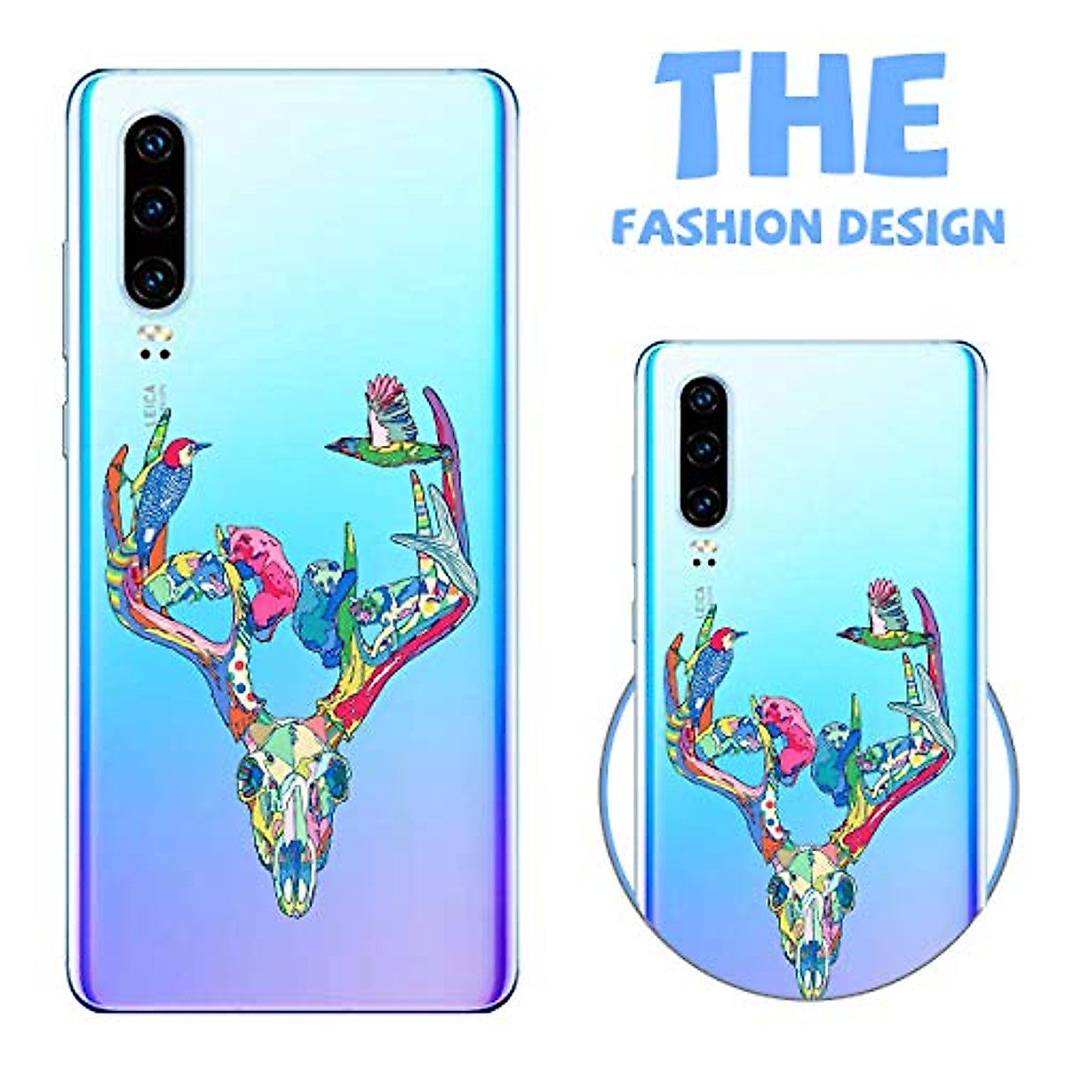 Suhctup Case Compatible with Huawei Nova 2 Plus Transparent, Protective Case Silicone Gel TPU Bumper Fashion Drawings Protective Skin Ultra Inches Anti Shock Case for Huawei Nova 2 Plus (8)