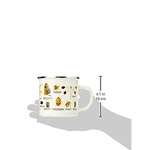Gift Republic Insects Enamel Mug, 1 Count (Pack of 1), Multicolor,500 ml