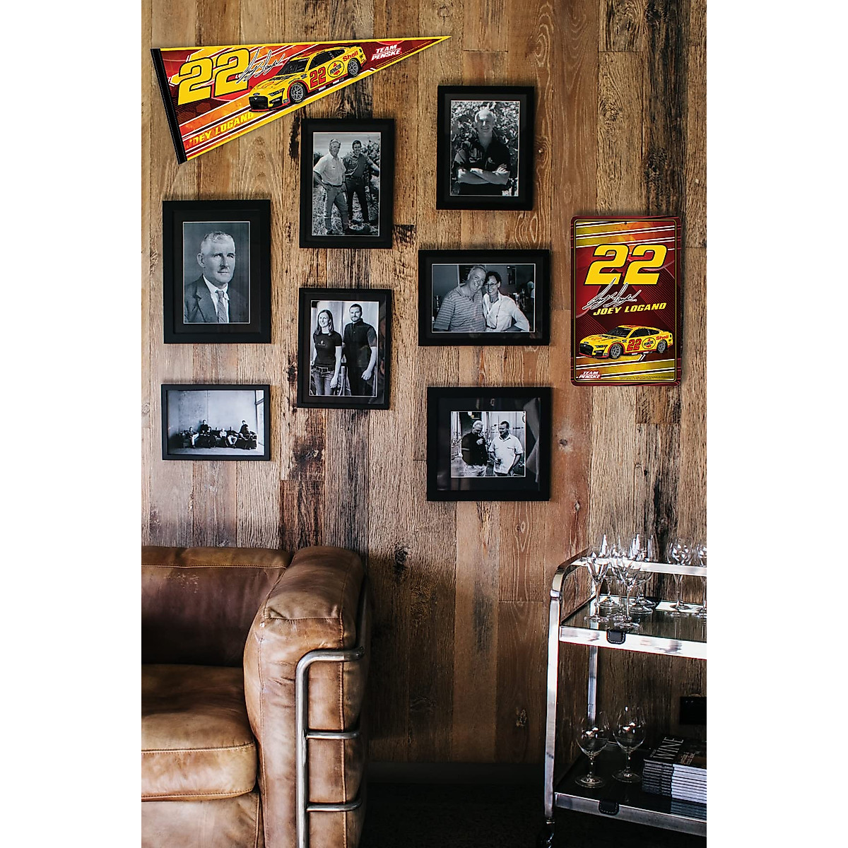 Rico Industries Joey Logano No. 22 Premium 12”x30” Felt Wall Pennant Flag – Display Your NASCAR Fandom in your Home, Garage, Office or Man Cave