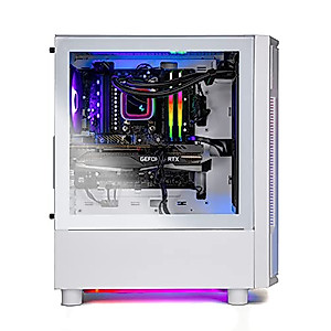 Skytech Archangel Gaming PC Desktop – Intel Core i7 12700F 2.1 GHz, NVIDIA RTX 4060 Ti, 1TB NVME SSD, 16GB DDR4 RAM 3200, 600W Gold PSU, 240mm AIO, 11AC Wi-Fi, Windows 11 Home 64-bit,White