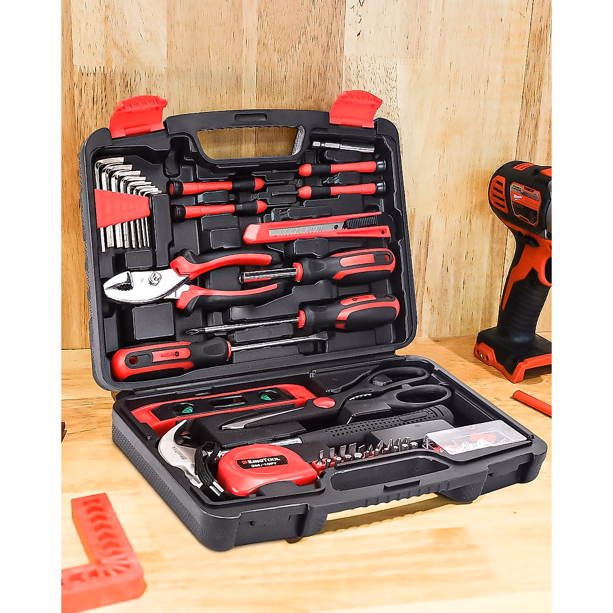 KingTool Home Repair Tool Kit - 149 Pieces Basic Home Repair Tool Set, General Mechanic Tool Set, General Household Tool Kit with Plastic Toolbox, Perfect for Homeowner, Office & College Repairs
