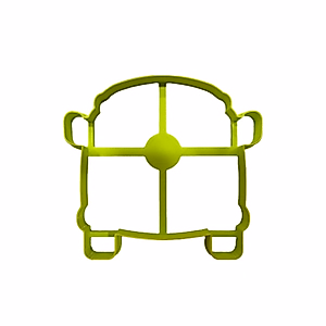 Van/Bus front view Outline Cookie cutter (4 inches)