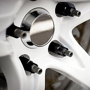 Dorman 713-385A Black Open End Knurled Wheel Nuts Compatible with Select Models, 20 Pack