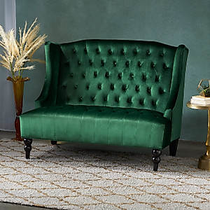 NicBex Tra-LS-00041-DX Love Seats, 50.25'' L x34'' W x 38.5'' H, Emerald