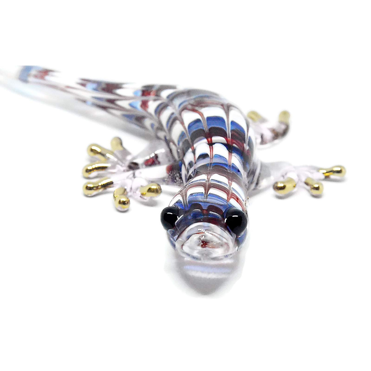 Salamander Lizard Handmade Glass Figurines Murano Glassblowing Art Animal Figure Crystal Reptile Home Decor Garden Ornaments.