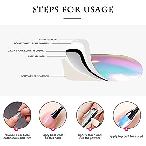 White Pearl Chrome Nail Powder, Pearlescent White Nail Art Jewelry Glitter Powder Mirror Effect Aurora Magic Pearlescent Symphony Mermaid Pearl Neon Nail Powder,DIY Nail Art Decorations Manicure Tool