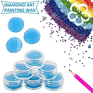 WXJ13 12 Pack Diamond Art Painting Wax Organizer Storage Box Full of Clay DIY Diamond Art Wax Holder Case with Glue Clay for Diamond Painting Embroidery Accessories