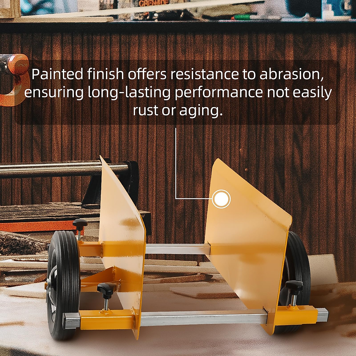 AR-PRO Heavy Duty Panel Dolly - 600LB Weight Capacity, Up to 9" Width Capacity with 8" Solid Rubber Wheels - Sturdy Adjustable Panel Cart for Panel Mover, Wood Mover, Drywall Mover and Door Dolly