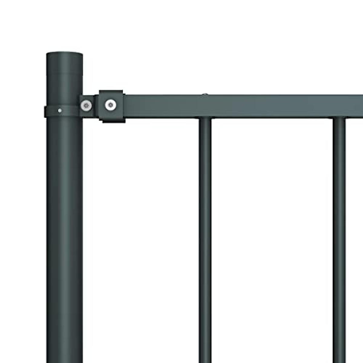 Fence Panel with Posts,Garden Fence Border,Portable Fence,Privacy Fence,Fencing for Yard,Private Fence,Garden Fence for Dogs,for Patio,Backyard,Outdoor Pool,Porch,Powder-Coated Steel Anthracite