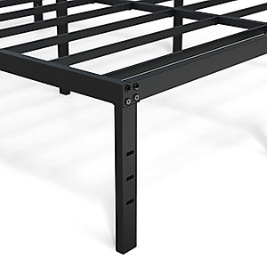 Maenizi Full Size Bed Frame No Box Spring Needed, 16 Inch Heavy Duty Metal Platform Bed Frame Full Support Up to 3000 lbs, Easy Assembly, Noise Free, Black