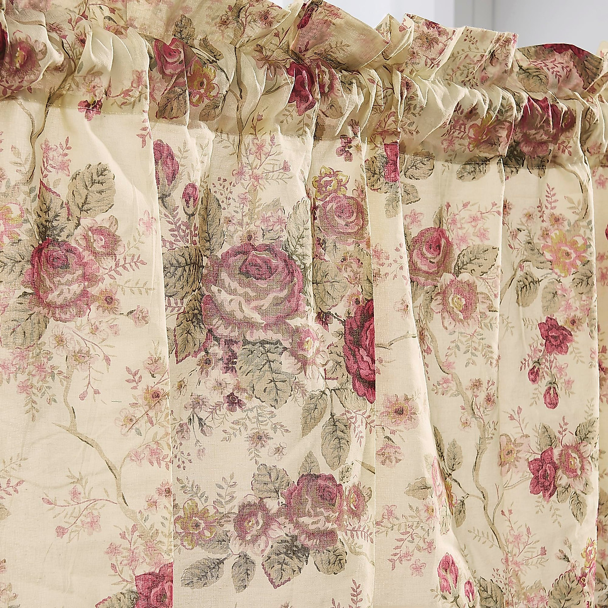 Greenland Home Antique Rose Valance, 84 by 21-Inch