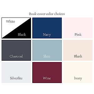 Navy Blue Wedding Guest Book, Classic Navy Gold Photo Album or Sign-in Personalized Guestbook with Bride & Groom Names - Hardcover (10x8 inches)